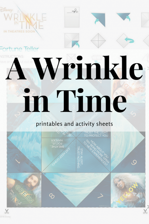A Wrinkle in Time Activity Sheets and Trailer • Really, Are You Serious?