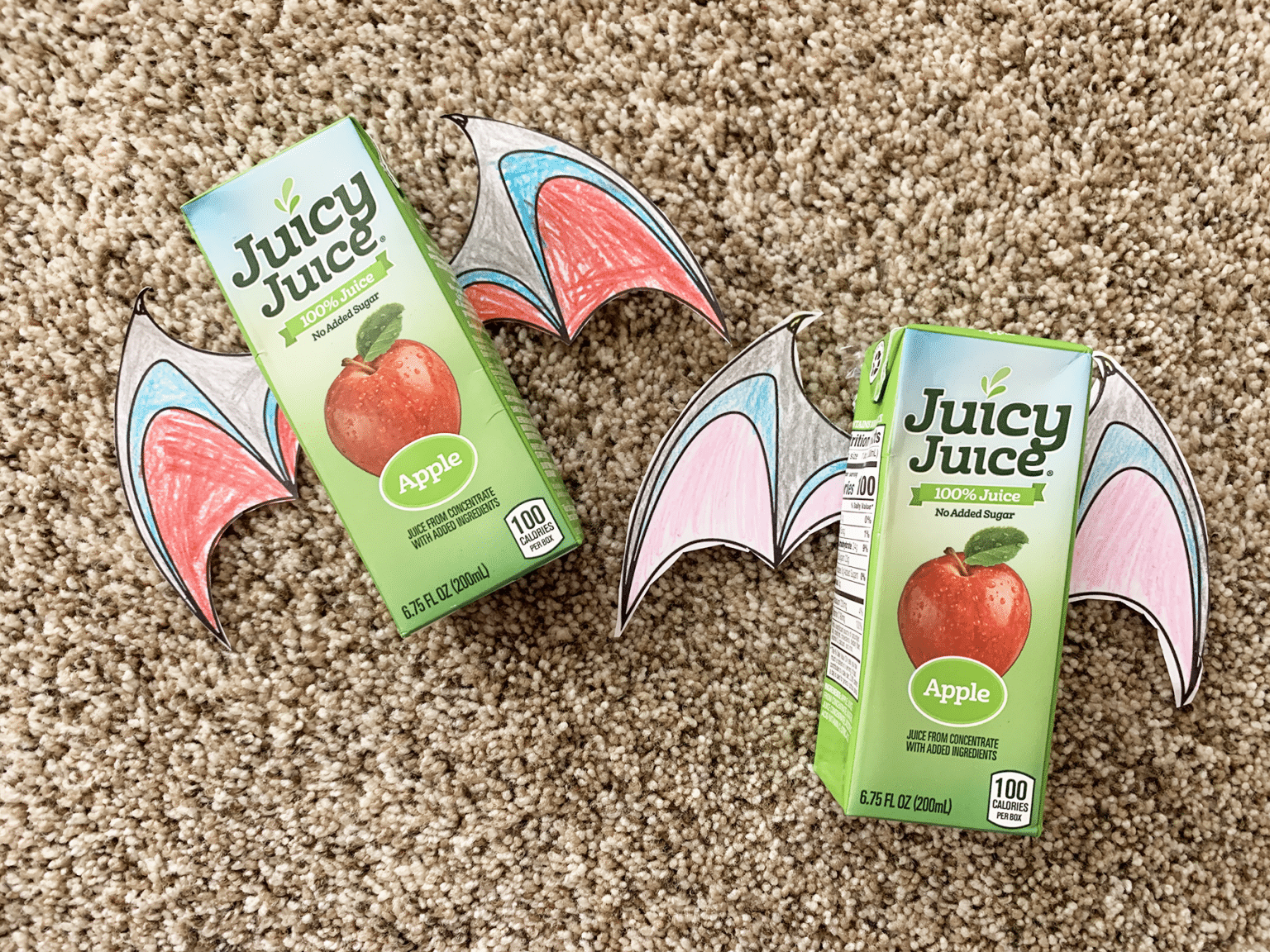 Turn your juice box into a bat with this free printable bat wings ...